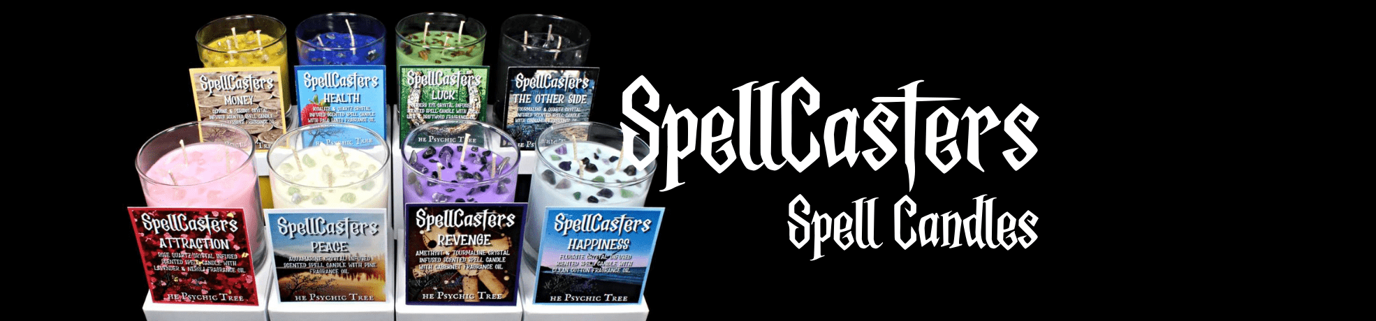 SpellCasters Crystal Infused Spell Candles