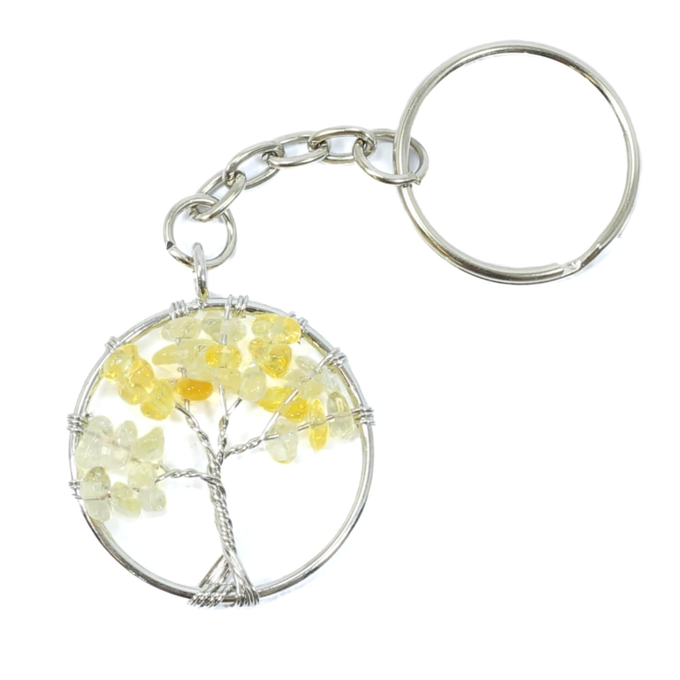 Citrine Tree Of Life Keyring